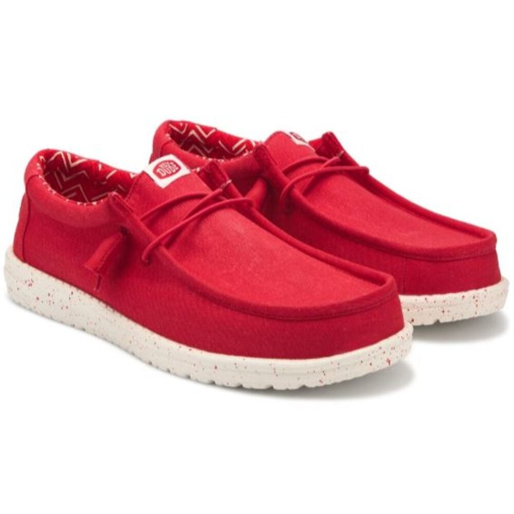Heydude- Men Wally Burnt Brick Red Loafers Stretch Ca… - Gem